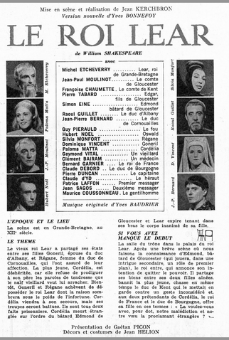 Le Roi Lear - 13 de Fevereiro de 1965 | Filmow