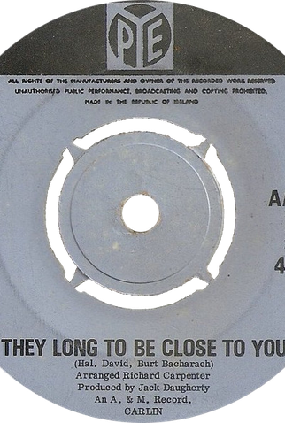 The Carpenters: (They Long to Be) Close to You - 14 de Maio de 1970 | Filmow